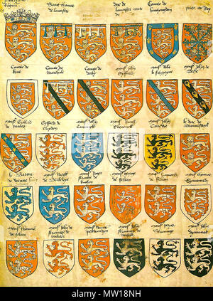 Book of English heraldry, Arms of Henry Percye, Henry fitzhewghe, and ...