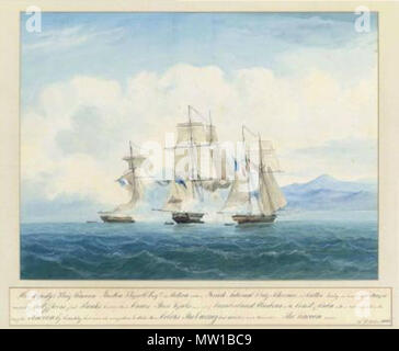 William John Huggins (1781-1845) - Escape of HMS ‘Belvidera’, 23 June ...