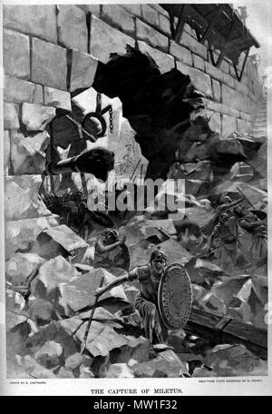 The capture of Miletus by Andre Castaigne (1898 1899 Stock Photo - Alamy
