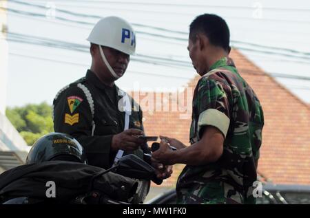 Madiun, Indonesia. 30th May, 2018. Military Police Detachment personnel ...