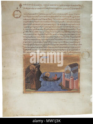 603 Theodore Studite (Menologion of Basil II) page Stock Photo - Alamy