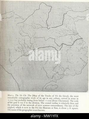 . English: The Yu Chi Thu (Map of the tracks of Yu the great ), the ...