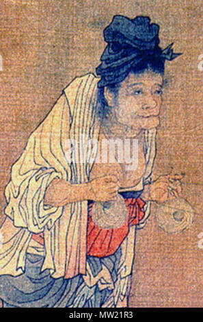 . The Spinning Wheel, by Chinese artist Wang Juzheng, from the Northern ...