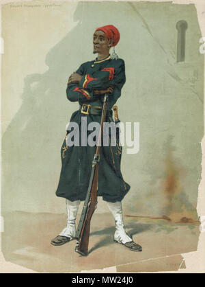 Military uniform of a Zouave, French Army, 1860s. In chechia cap, short ...