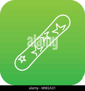 Snowboard sport board icon digital green Stock Vector Image & Art - Alamy