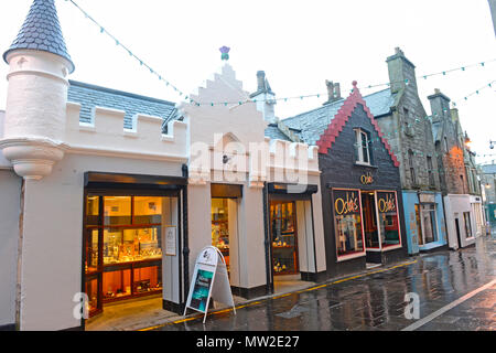 Shops along Commercial Street Lerwick the main shopping area in ...