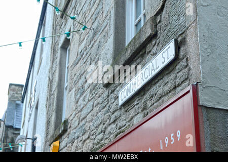 Shops along Commercial Street Lerwick the main shopping area in ...