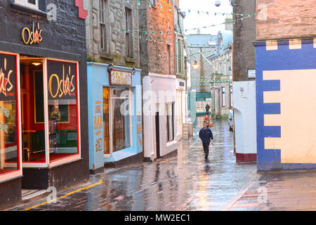 Shops along Commercial Street Lerwick the main shopping area in ...