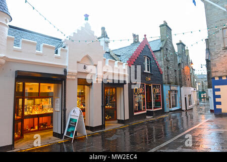 Shops along Commercial Street Lerwick the main shopping area in ...