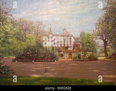 'Villa Rolighed' by Adolph Larsen is a painting showcasing the Danish ...