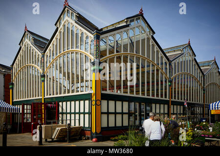 Stockport Town centre's Old Town Market Hall indoor market Stock Photo ...