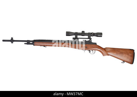 M14 sniper rifle isolated Stock Photo - Alamy