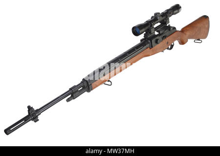 M14 sniper rifle isolated Stock Photo - Alamy