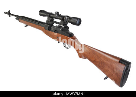M14 sniper rifle isolated Stock Photo - Alamy