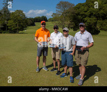 Members of the All Army Golf Team pose for a photo after clenching top ...