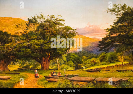 Leader Benjamin Williams - a Welsh Churchyard Stock Photo - Alamy