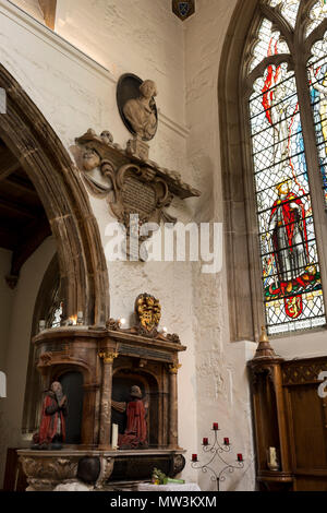 The memorial to 17th century London diarist, Samuel Pepys in St Olave's ...