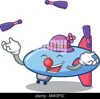 Clown zeppelin mascot cartoon style Stock Vector Image & Art - Alamy