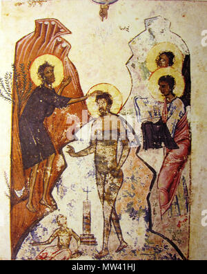 This miniature from a 12th-century Georgian manuscript depicts a demon ...