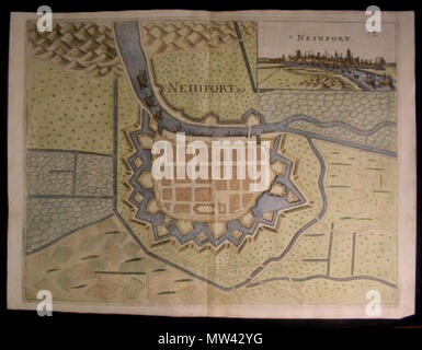 Nieuwpoort, Map by Priorato Stock Photo - Alamy