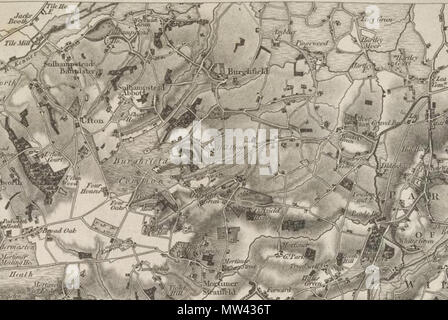 . English: part of ordnance survey map . 1817. ordnance survey 6 1817 ...