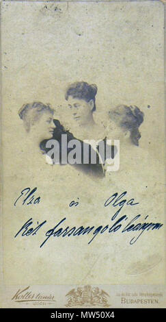 344 Koller u. Kata Piroska Boldizsár, Olga and Elza Benczúr c. 1895 ...