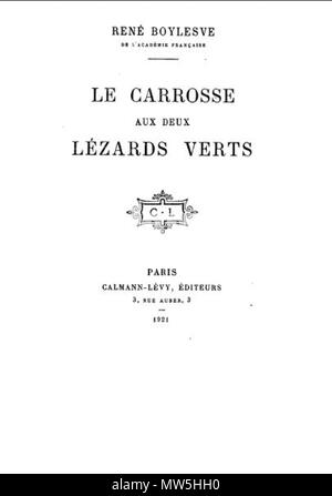 362 Le Carrosse aux deux lézards verts Stock Photo - Alamy