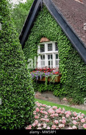Ardilaun Lodge, St. Stephen's Green Park (1663). Ivy covered house ...