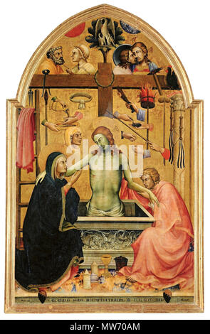 . English: Pieta with Symbols of the Passion, dated 1404, Florence ...