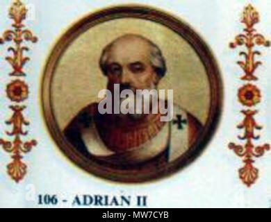 . Pope Adrian II . 9th century. Unknown 24 Adrian II Stock Photo - Alamy