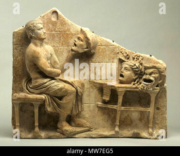 527 Relief with Menander and New Comedy Masks - Princeton Art Museum ...