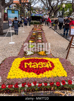 Pavement 'Flower carpet' displays during Madeira Flower Festival Stock ...