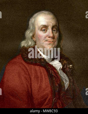 80 Benjamin Franklin Coloured Drawing Stock Photo - Alamy