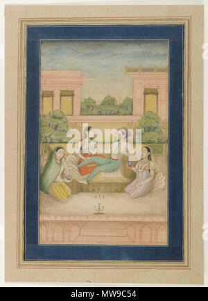 . A Prince and his Consort on a Terrace . circa 1800 99 Brooklyn Museum ...