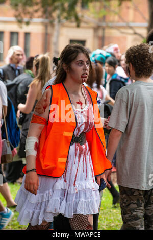 Zombie Walk Sydney Australia, 2 November 2013 : Participants dressed up ...