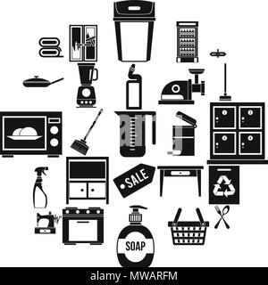 Fireside icons set, simple style Stock Vector Image & Art - Alamy