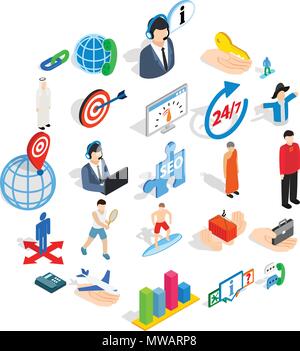 Human occupation icons set, isometric style Stock Vector Image & Art ...