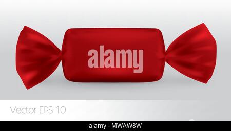 White rectangular candy package for new design, isolation of the ...