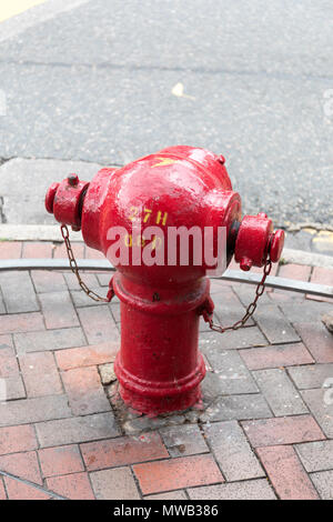 red fire hydrant hong kong island hksar china Stock Photo - Alamy