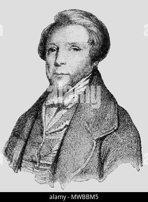 . English: Drawing of David d'Angers (1788-1856), French sculptor ...