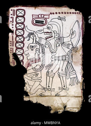 . English: Detail from the Grolier Codex as published in the Huffington ...