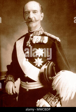 King George I of Greece (1845-1913) in his garden at Athens, 1908 ...