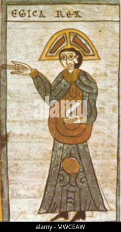. English: Egica . 10th century. Unknown 181 Egica Stock Photo - Alamy