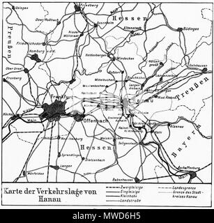 Hanau Karte Verkehrsanbindung 1932 Stock Photo - Alamy