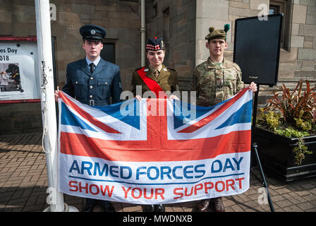 Alloa, Scotland, UK. 1st Jun, 2018. A portrait of a member of the band ...