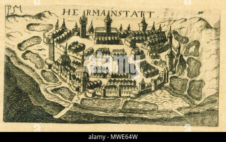 Nagyszeben a 17. szazadban-1 Stock Photo - Alamy