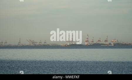 Cargo ships at port, Manila, Philippines Stock Photo - Alamy