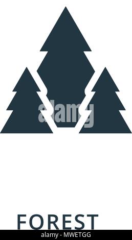 Forest vector icon isolated on transparent background, Forest ...