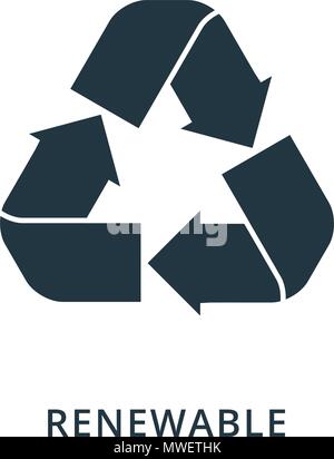 Cyclic Rotation, Recycling Recurrence, Renewal. Flat Vector Icon ...