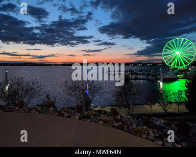 Washington, DC Eye Ferris Wheel and surroundings at night Stock Photo ...